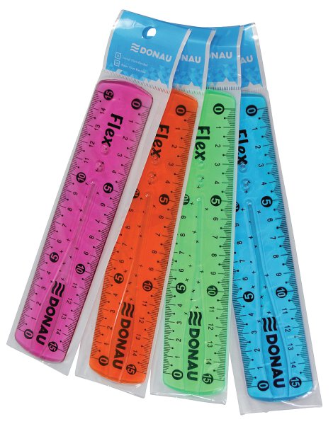 DONAU Lineal Flexi Transparent sortiert 15 cm kaufen