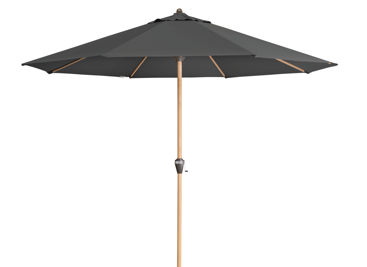 DOPPLER Kurbelschirm Alu Wood Ultra 350 Cm Anthrazit
