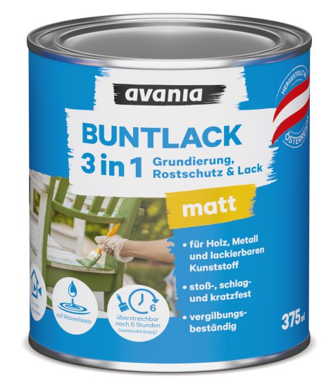 AVANIA 3in1-Buntlack matt Schwarz 750 ml kaufen